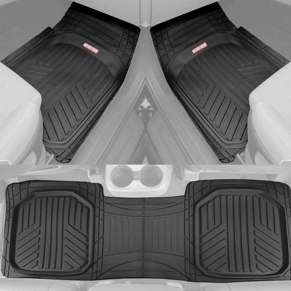 Motor Trend Black Deep Dish Rubber Floor Mats All Climate Pete Automotive