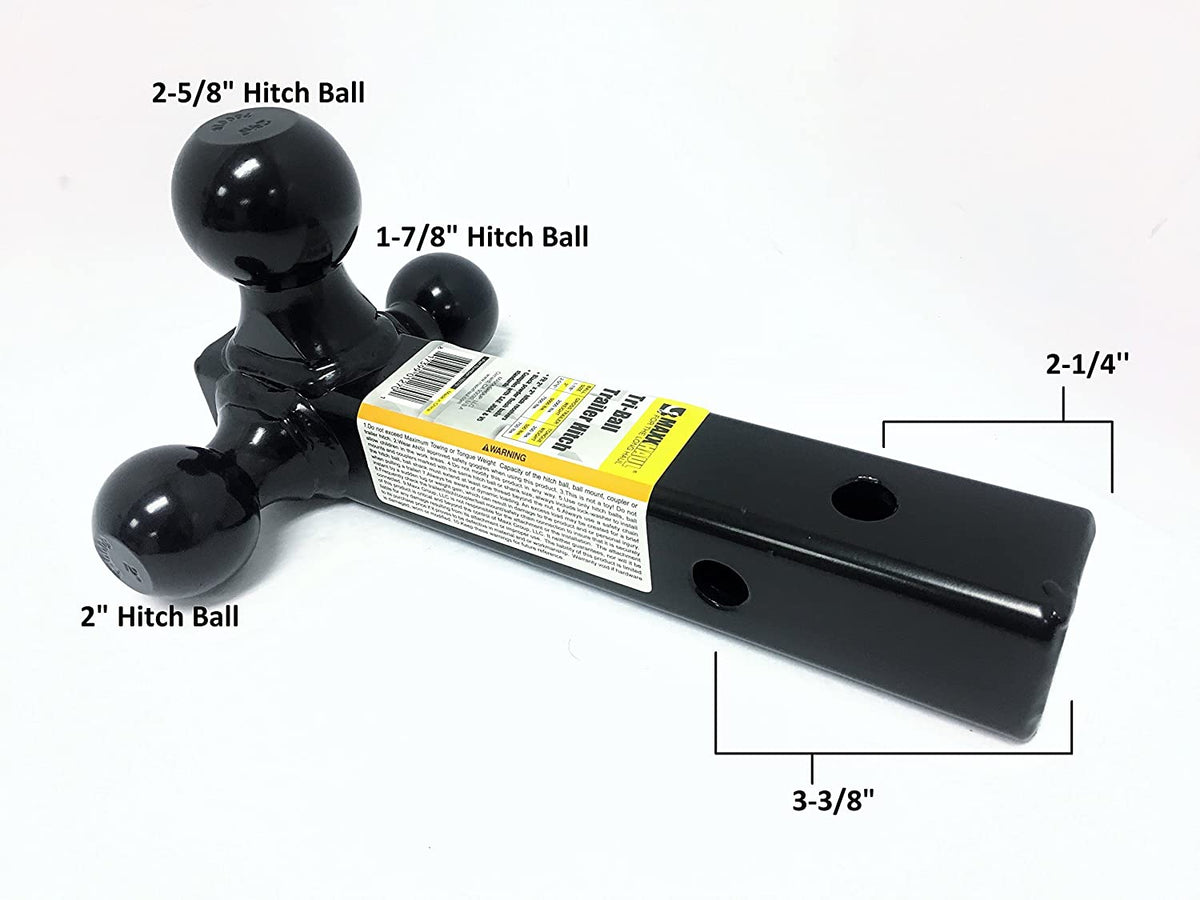 MAXXHAUL Black 70270 Hollow Shaft Triple Ball Mount – Pete Automotive